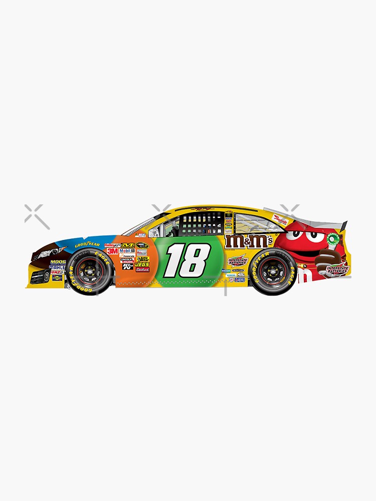 "Kyle Busch 18 Toyota Nascar-Grafik von M&M" Sticker von cse313 | Redbubble