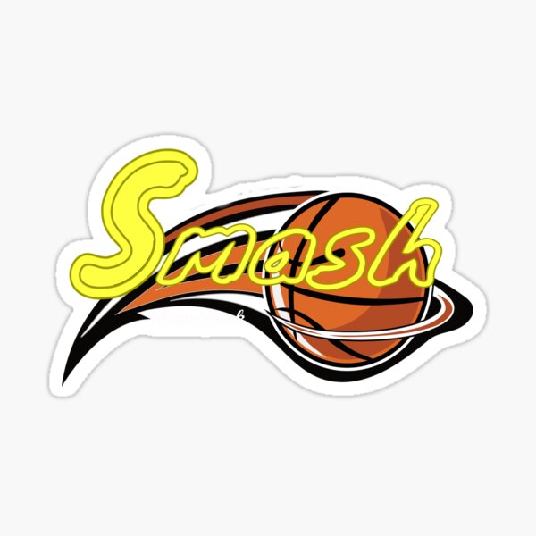 "Yellow SMASH Or SLAM DUNK BASKET-BALL" Sticker for Sale by weLoveShop ...