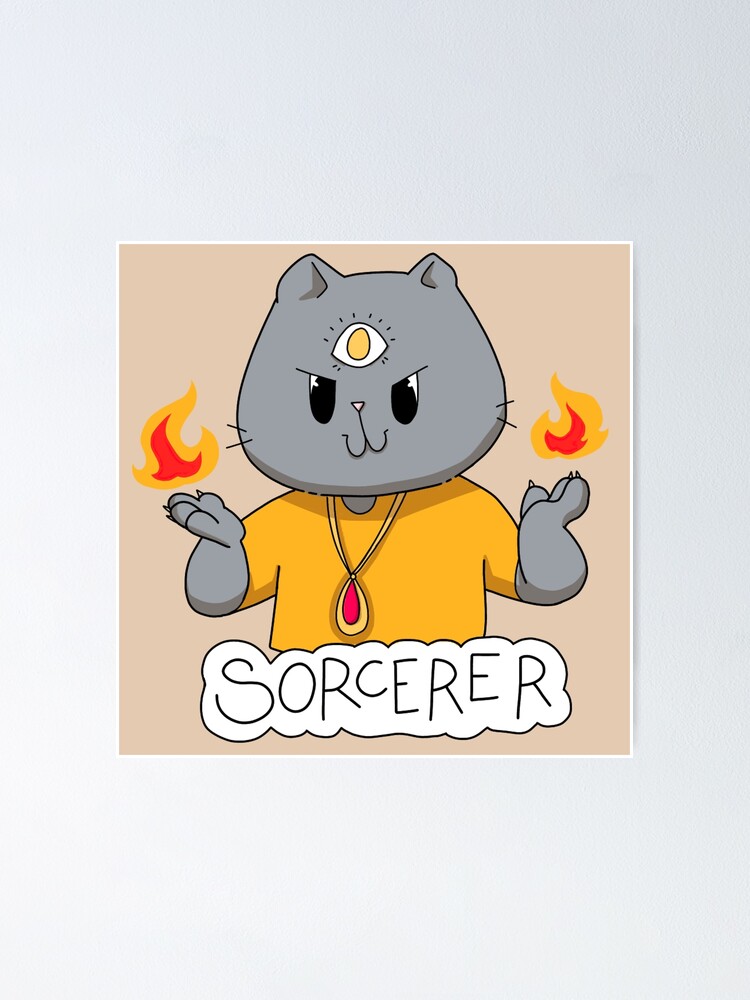 "DnD Kitty Classes: Cat Sorcerer" Poster for Sale by lollipoprincess ...