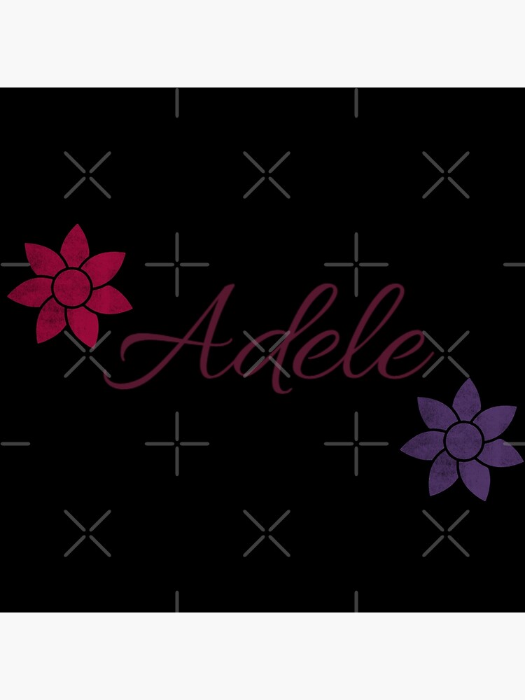 "Adele Floral Name Calligraphy Design Black Version" Poster by SbMb2000 ...