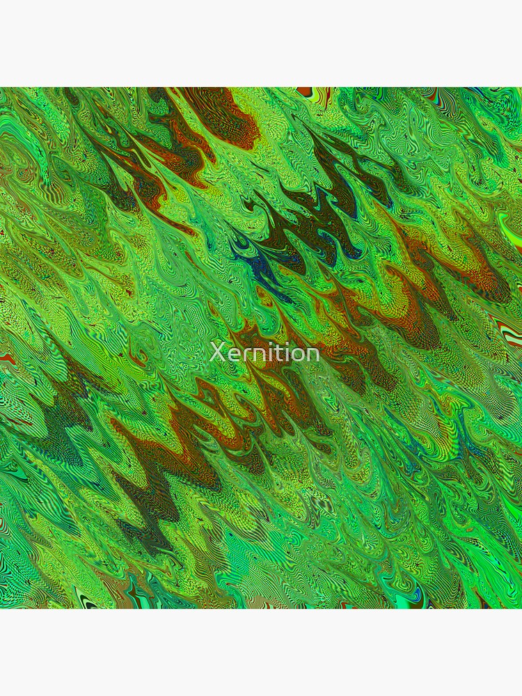 "Stretched Static - Green -" Sticker by Xernition | Redbubble