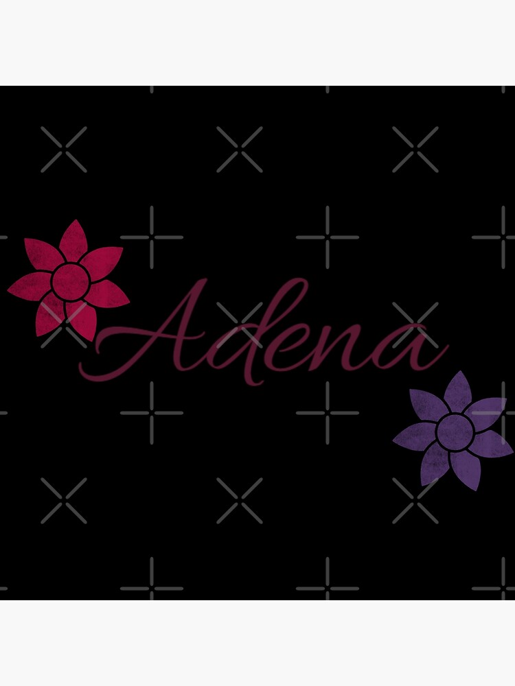 "Adena Floral Name Calligraphy Design Black Version" Poster by SbMb2000 ...