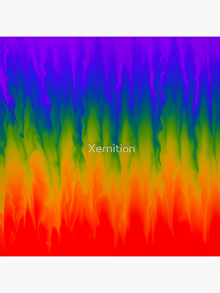 "Rainbow Gradient - Inverted Fire -" Sticker by Xernition | Redbubble