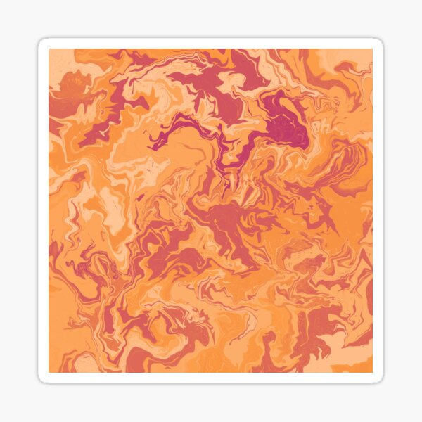 "Palette Marble - Orange Creamsicle -" Sticker for Sale by Xernition ...
