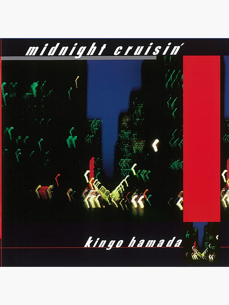 "Kingo Hamada - Midnight Cruisin'(1982)" Sticker by yatta-iru | Redbubble