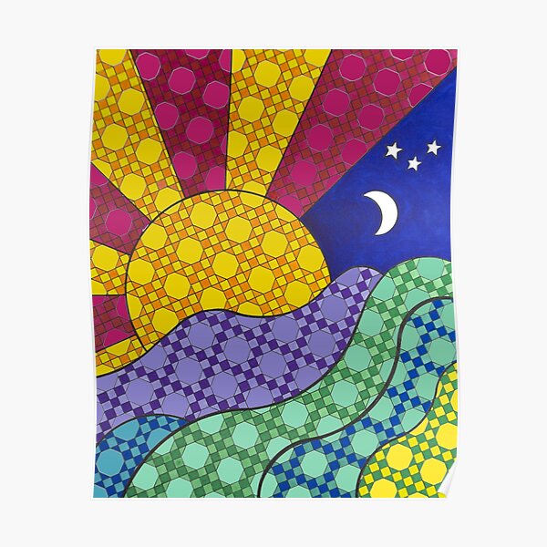 Póster «Sol de los años 60... con un patrón acolchado» de GrandpaH ...