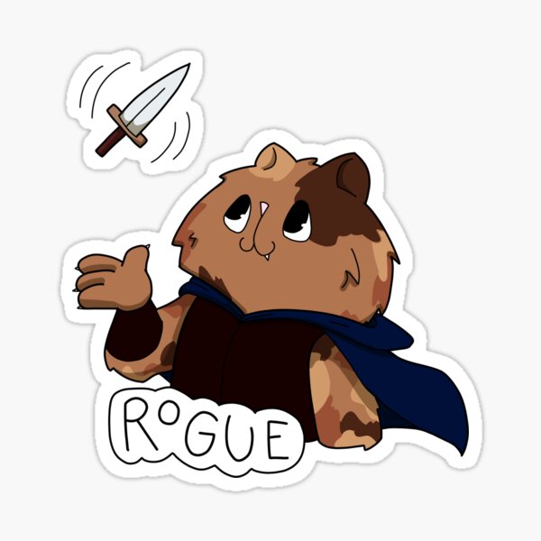 "DnD Kitty Classes: Cat Rogue" Sticker by lollipoprincess | Redbubble