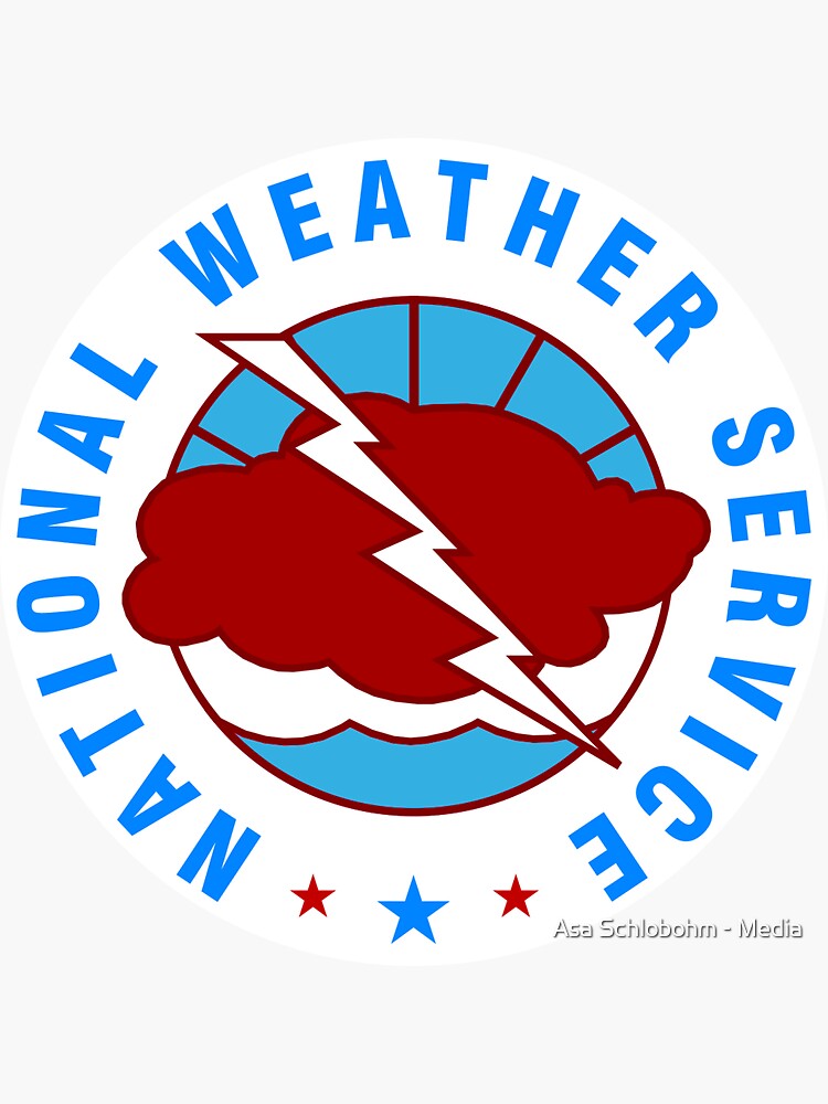 "NWS National Weather Service Logo Red Blue Text" Sticker for Sale by ...