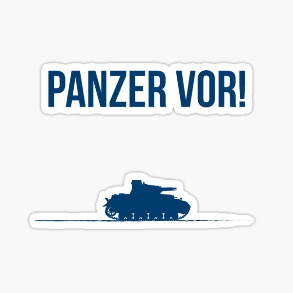 "Panzer vor!" Sticker for Sale by STF- | Redbubble