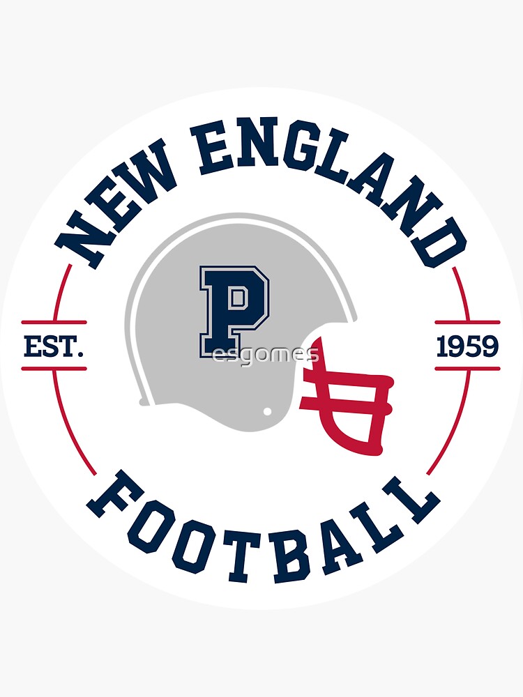 "New England Football Badge" Sticker by esgomes | Redbubble