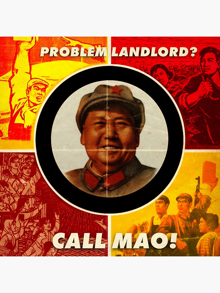 "Problem Landlord Call Mao " Sticker for Sale by SteveOsuchowski ...