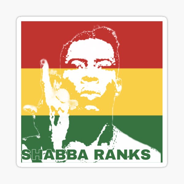 "New SHABBA RANKS Jamaica Musicians Reggae " Sticker by Angees | Redbubble