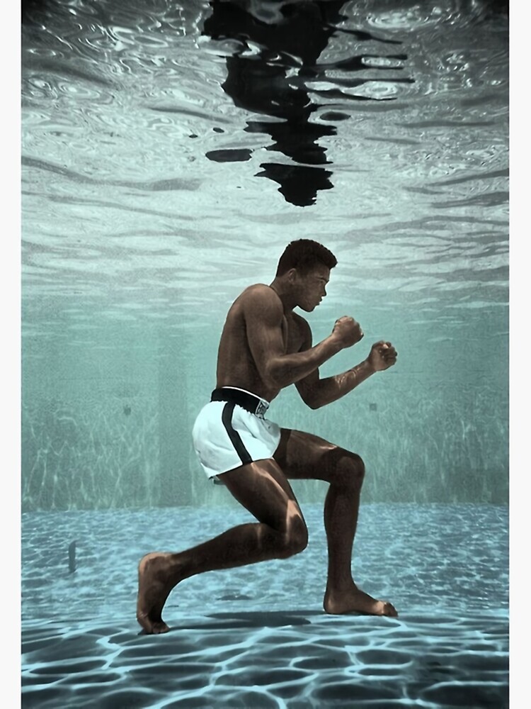 "Muh Ali Under Water Training Poster Muhammad Ali" Sticker for Sale by ...