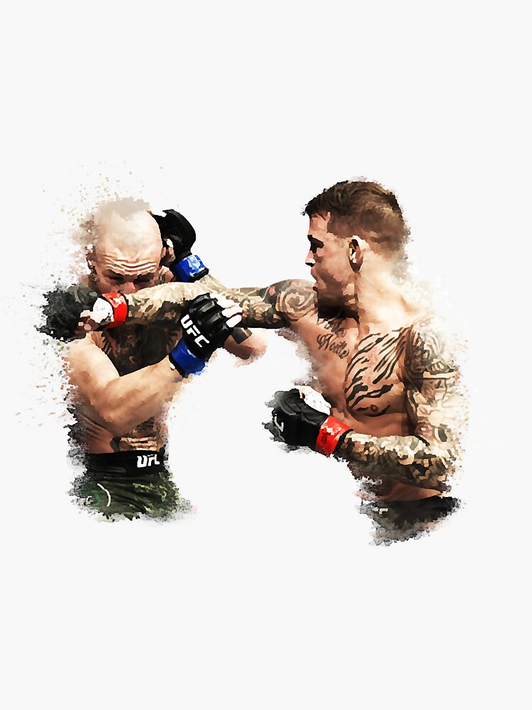 "Stylized poster of Dustin Poirier vs Conor Mcgregor UFC 257 " Sticker ...