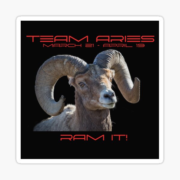 "Team Aries" Sticker by ThatFire | Redbubble