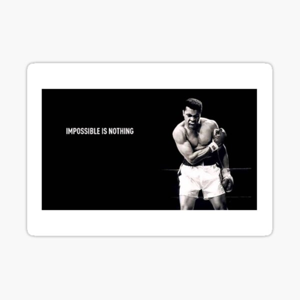 "Muhammad Ali - The GOAT Mask Muhammad Ali" Sticker by marisaeula ...