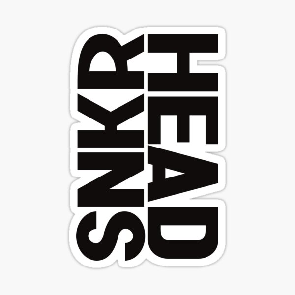 "SNKR HEAD" Sticker by FruitfulApparel | Redbubble