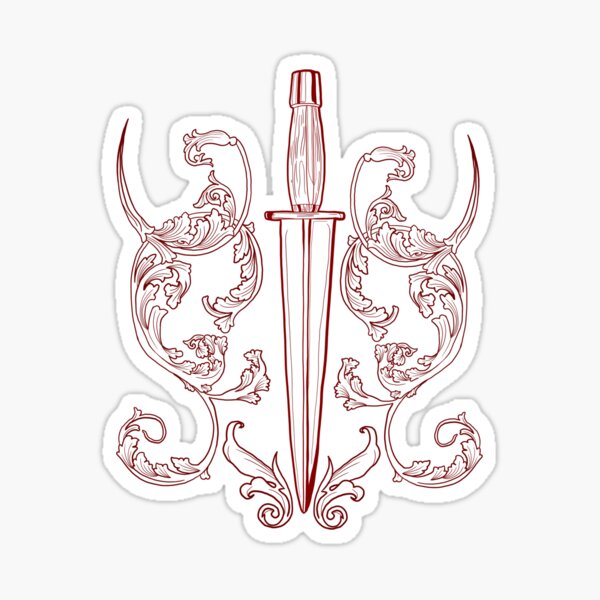 "Greek dagger" Sticker by InkKountess | Redbubble
