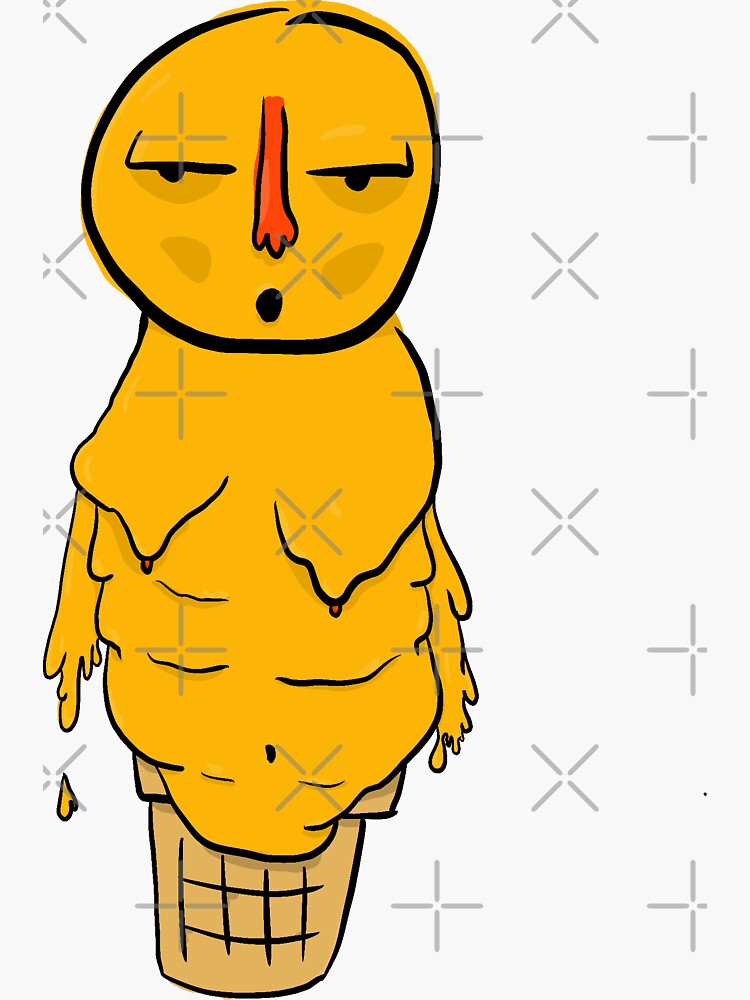 "Melting Man" Sticker by tobesity | Redbubble