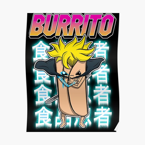 "Burrito Anime Ninja cool art" Poster for Sale by StevenCarrie6 | Redbubble