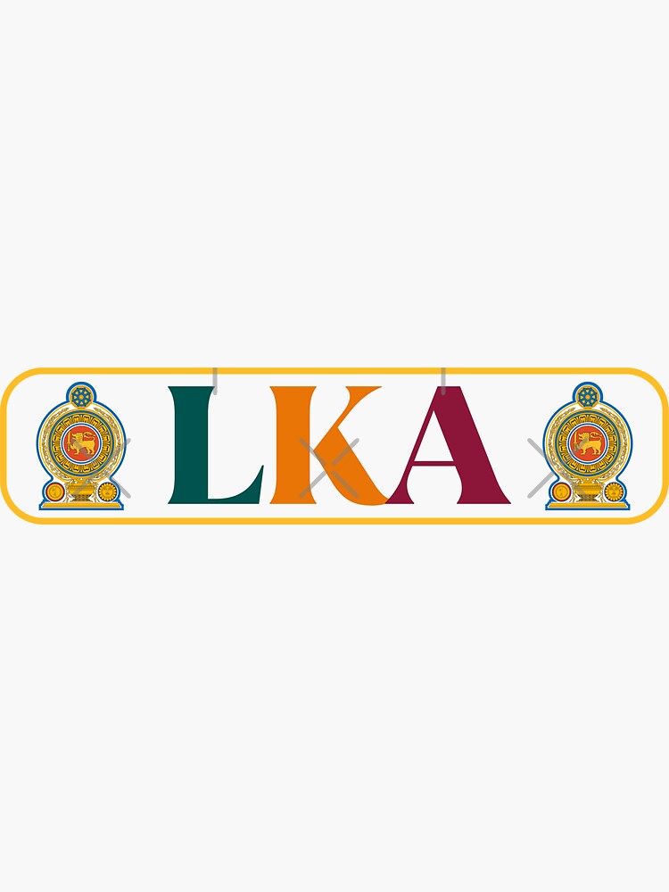 "LKA 3 Letter Code Sri Lanka" Sticker by FedSherDesign | Redbubble