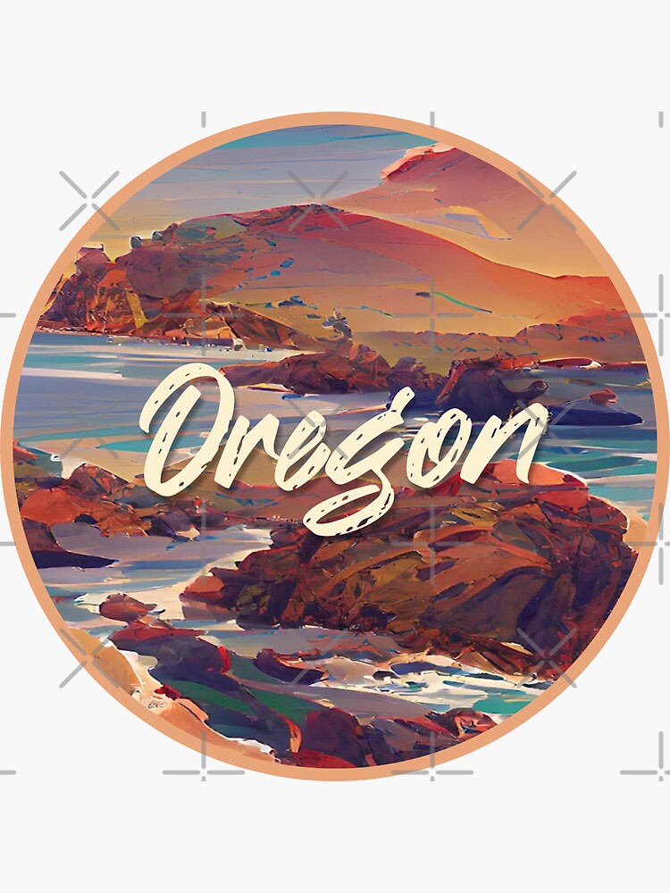 "Explore Oregon" Sticker by CattlettArt | Redbubble