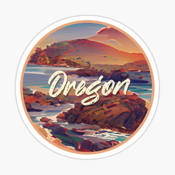 "Explore Oregon" Sticker by CattlettArt | Redbubble