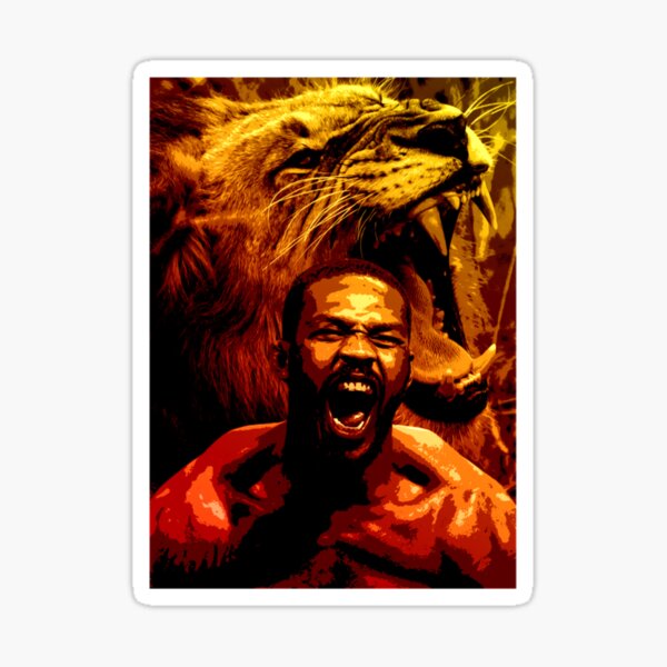 "Jon Jones Wall Art Classic" Sticker by parninifev | Redbubble
