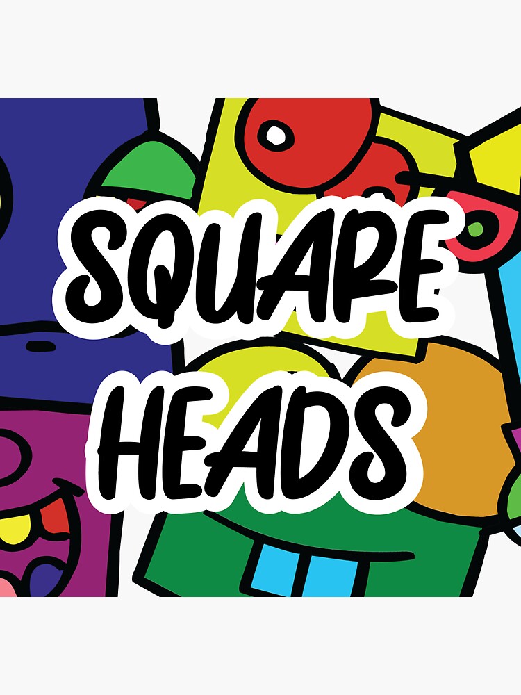 "Funny Square Heads, Square Head Meme" Sticker for Sale by HabbitWear ...