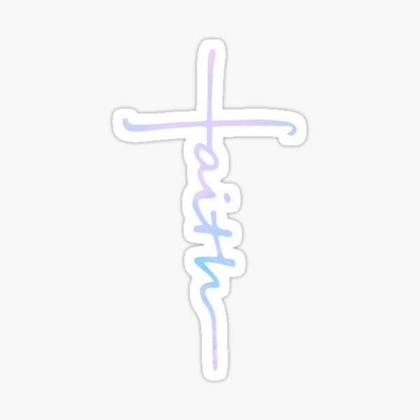 "Faith Cross- Pastel purple" Sticker for Sale by ChristianLife | Redbubble