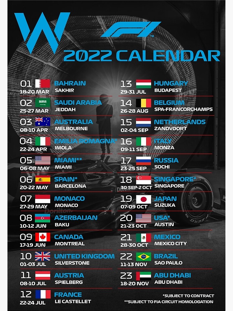 Lámina fotográfica «F1 2022 CALENDARIO WILLIAMS» de Kuico-F1-Box ...