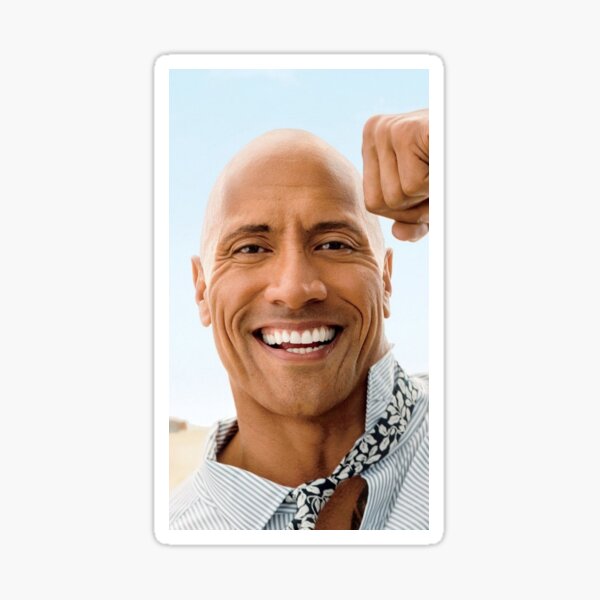 "Illustration Dwayne Johnson" Sticker by ArisaLuna | Redbubble