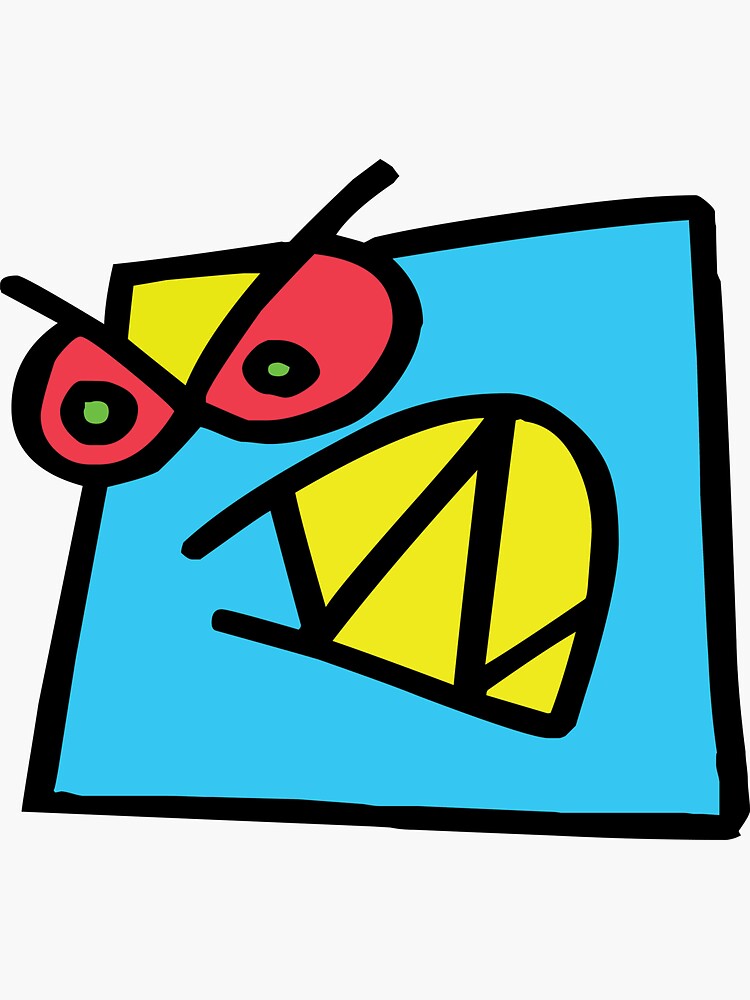 "Funny Square Heads, Square Head Meme" Sticker by HabbitWear | Redbubble