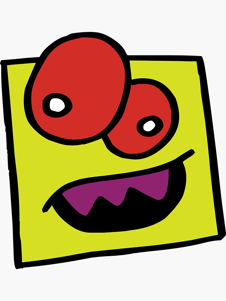 "Funny Square Heads, Square Head Meme" Sticker by HabbitWear | Redbubble