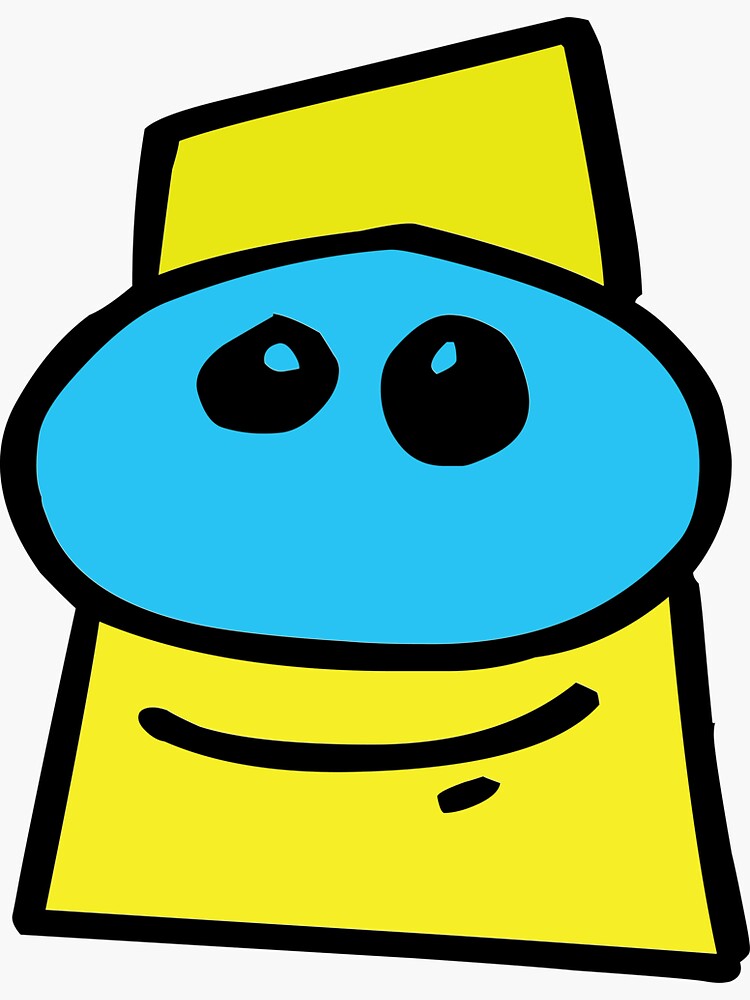 "Funny Square Heads, Square Head Meme" Sticker by HabbitWear | Redbubble