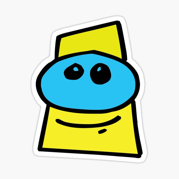 "Funny Square Heads, Square Head Meme" Sticker by HabbitWear | Redbubble