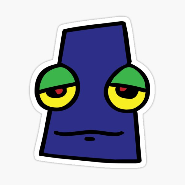 "Funny Square Heads, Square Head Meme" Sticker by HabbitWear | Redbubble