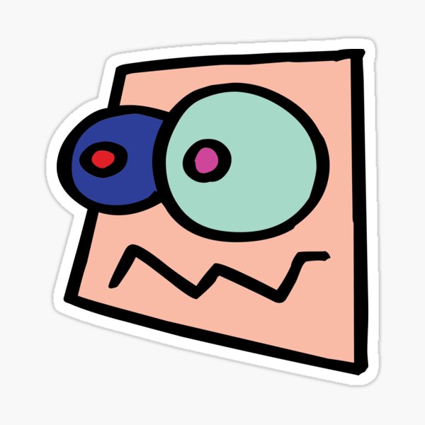 "Funny Square Heads, Square Head Meme" Sticker by HabbitWear | Redbubble
