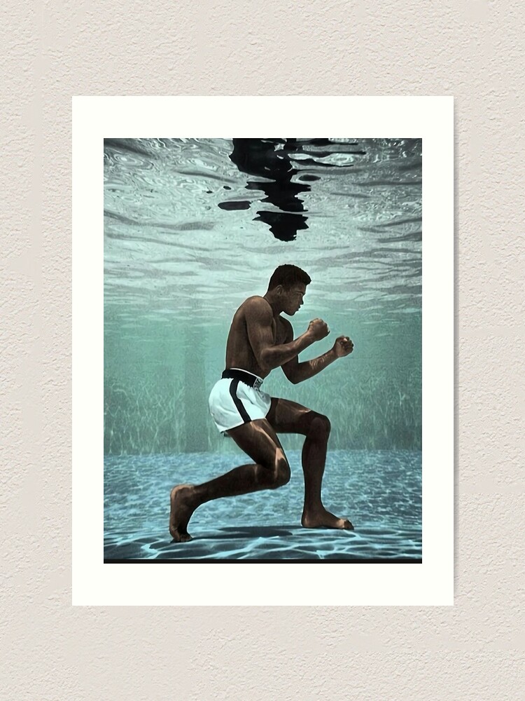 "training in the water Poster Muhammad Ali" Art Print for Sale by ...
