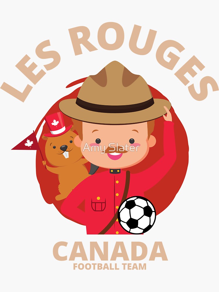 " Les Rouges-Canada Team Jersey-Retro Style-Kids Soccer-Mountie-2022 ...