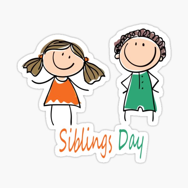 "Happy Siblings Day" Sticker for Sale by jothi-designers | Redbubble