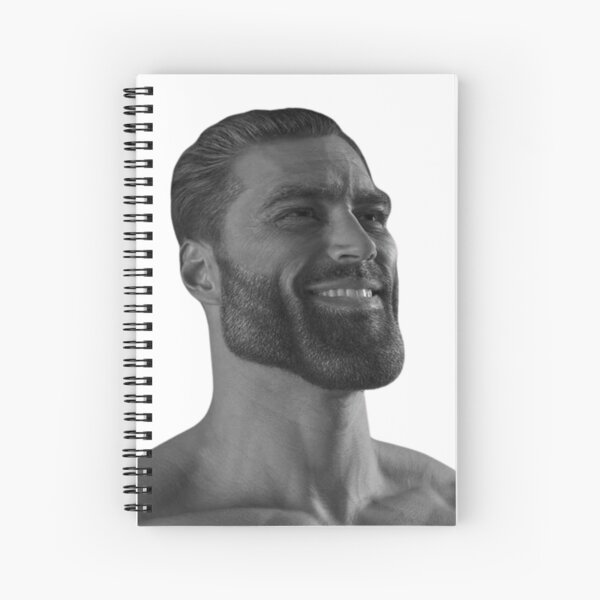 "Gigachad Meme" Spiral Notebook by garmy | Redbubble