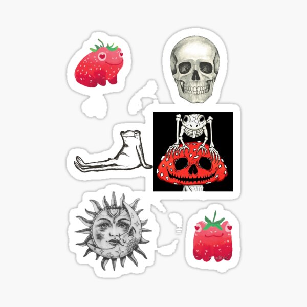 "Cute collage of stickers " Sticker for Sale by ErikasWorks | Redbubble