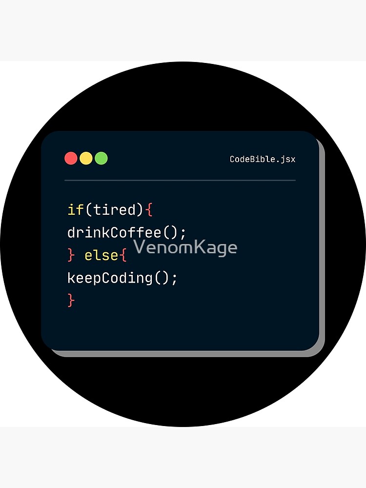 "CodeBible.jsx | Programming tips sticker - JSX | If Tired Drink Coffee ...