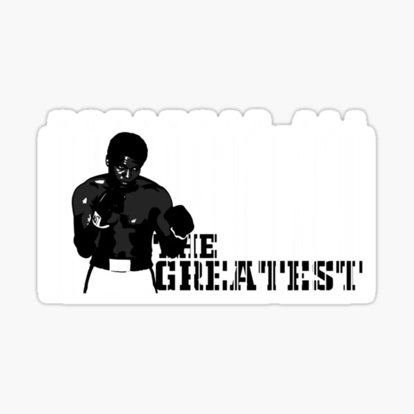 "The Greatest Muhammad Ali White Barcode Classic Muhammad Ali" Sticker ...