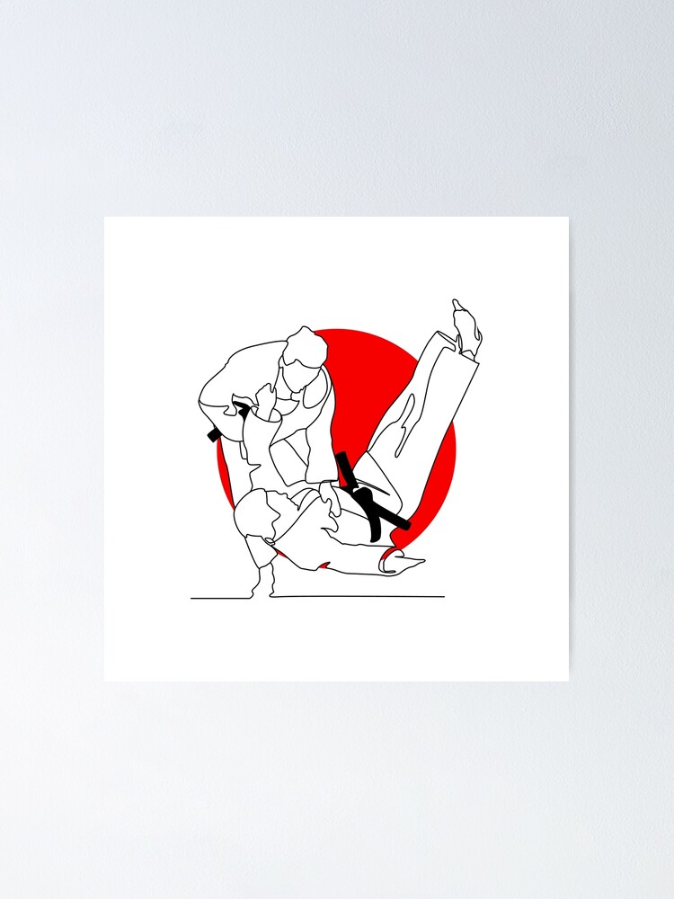 "Japan Judo sport minimalism drawing " Poster for Sale by Blondiabshop | Redbubble