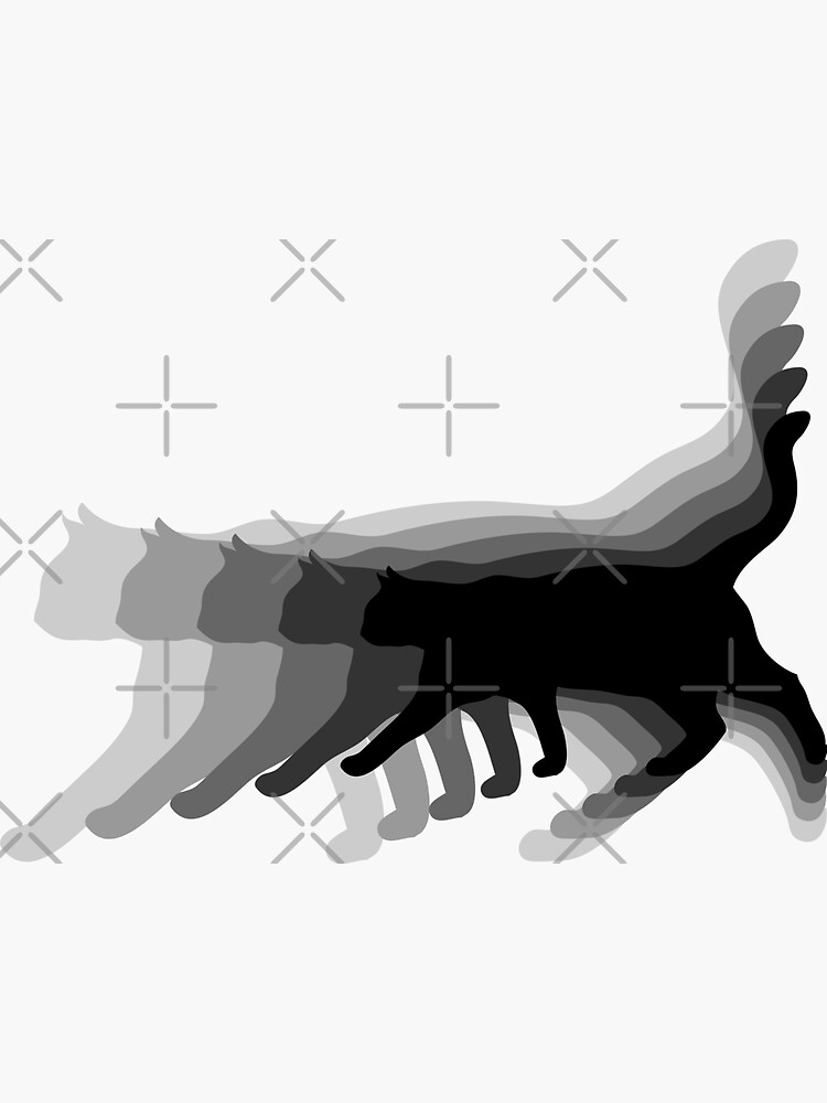 "Cat Fade Explode Blur" Sticker by EffSharp | Redbubble