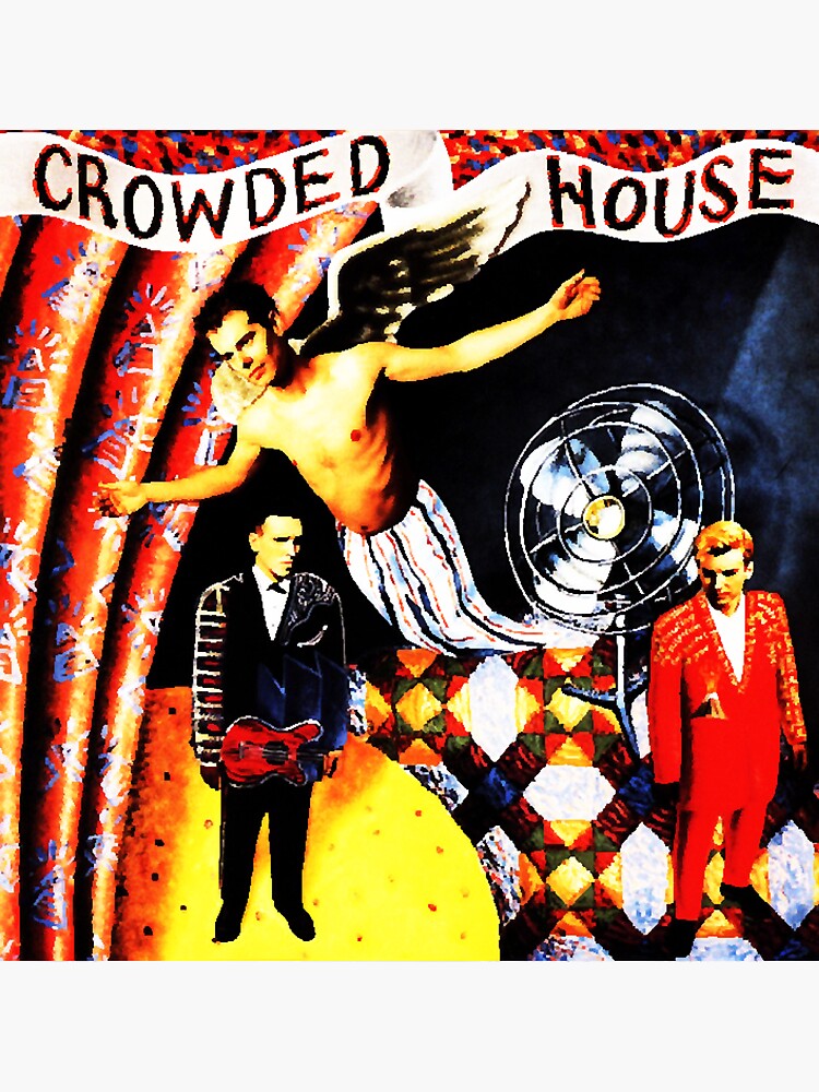 "wallpaper Crowded House rock band Ecelna" Sticker by RobinTepper ...