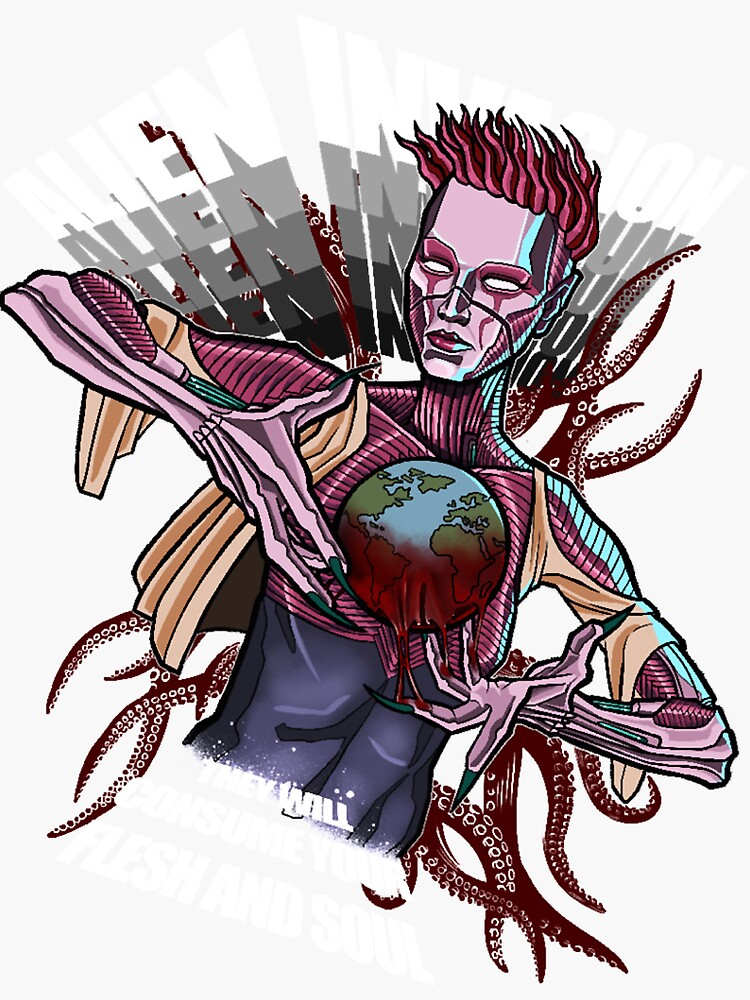 "Alien Lady" Sticker by ShawnMochol | Redbubble