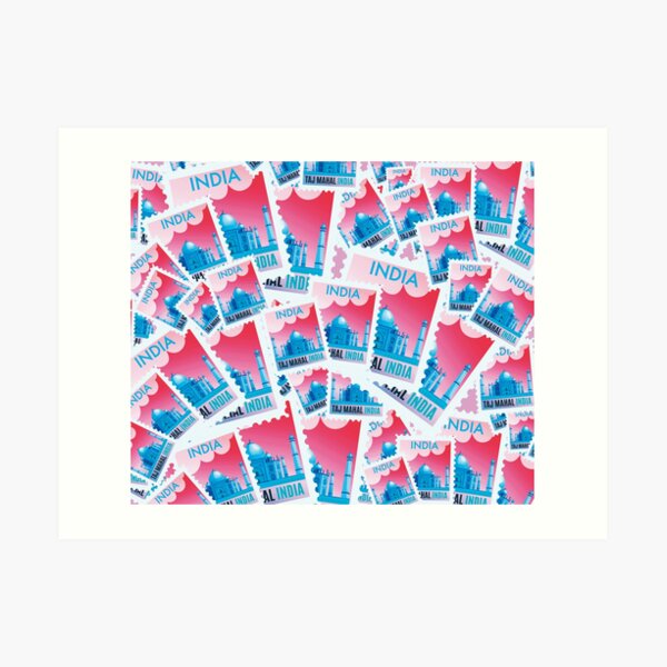 "Postage stamp from India depicting Taj Mahal, Sample of postage stamps ...